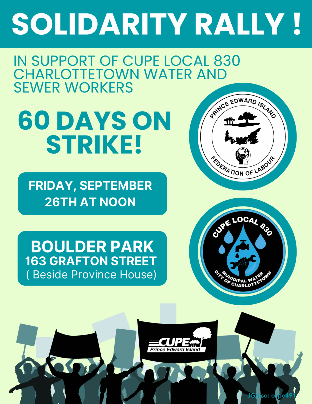 SOLIDARITY RALLY! In support of CUPE Local 830 - CUPE PEI